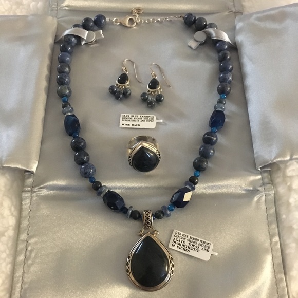 Jewelry | Authentic Silver Genuine Stone Jewelry Set | Poshmark